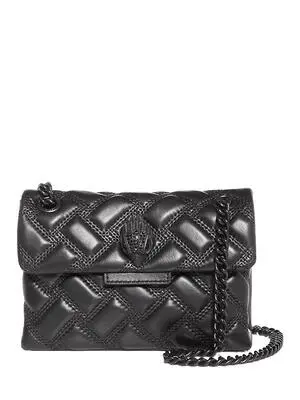 Kurt Geiger Mini Kensington Drench Leather Crossbody - Black