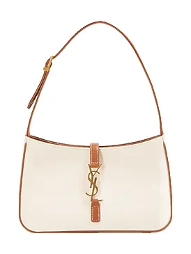 Saint Laurent Le 5 A 7 Hobo Shoulder Bag Beige/brick