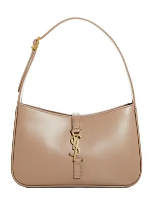 Saint Laurent Le 5 A 7 Hobo Shoulder Bag Rosy Sand Smooth Leather/gold