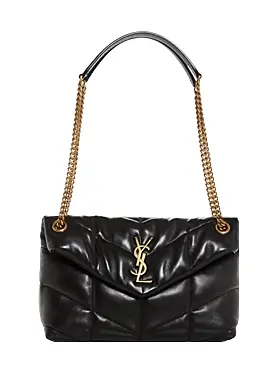 Saint Laurent Puffer Small Shoulder Bag Black/gold