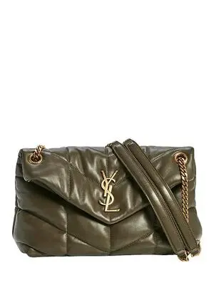 Saint Laurent Puffer Shoulder Bag - Light Musk Nappa Leather/gold