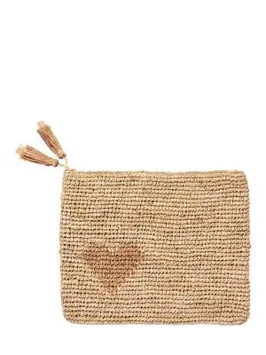 Aerin Raffia Pouch - No Color