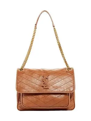 Saint Laurent Niki Medium Shoulder Bag Light Caramel Vintage Leather/gold
