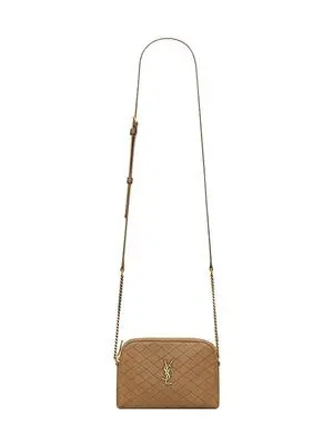 Saint Laurent Gaby Zipped Shoulder Bag - Dark Cork Quilted Lambskin