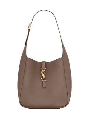 Saint Laurent Small Le 5 A 7 Supple Shoulder Bag Pecan Brown Leather/gold