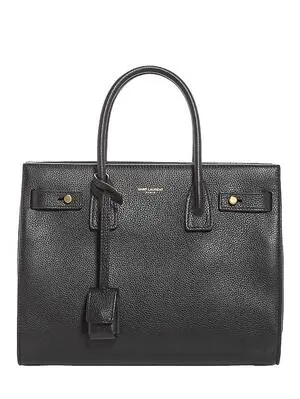 Saint Laurent Sac De Jour Supple Baby Top Handle Bag - Black Grain Leather/gold
