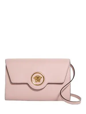 Versace La Medusa Leather Shoulder Bag - Dusty Rose