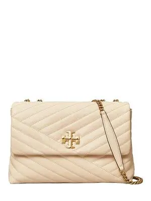 Tory Burch Kira Convertible Shoulder Bag New Cream/rolled Brass