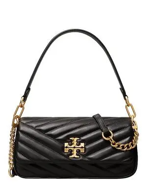 Tory Burch Kira Small Chevron Shoulder Bag Black/rolled Gold