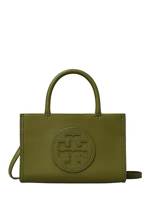Tory Burch Ella Bio Mini Tote Olive Green/silver