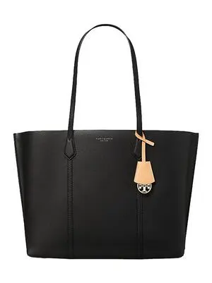 Tory Burch Perry Medium Leather Tote Black