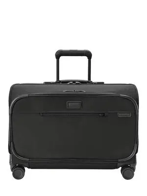 Briggs & Riley Baseline Wide Carry On Spinner Garment Suitcase - Black