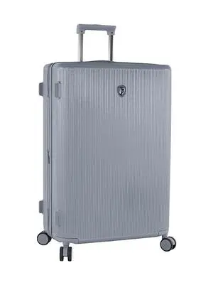 HEYS Large Upright Expandable Spinner Suitcase - Glacier Gray