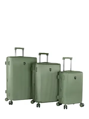 HEYS Heys Earth Tones 3-Piece Expandable Spinner Suitcases Moss