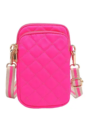 SOL AND SELENE Divide & Conquer Quilted Crossbody Magenta
