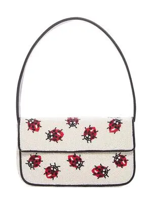 Staud Tommy Beaded Shoulder Bag Ladybugs