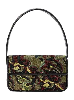 Staud Tommy Beaded Shoulder Bag Tropical Camo