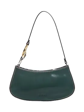 Staud Ollie Leather Shoulder Bag Pine