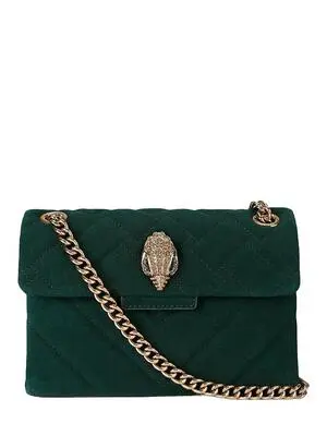 Kurt Geiger Kurt Geiger London Mini Kensington Crossbody Dark Green Suede
