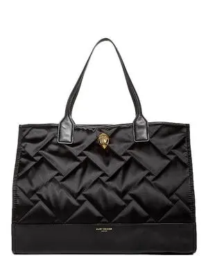 Kurt Geiger Recycled Quilted Square Shopper - Black