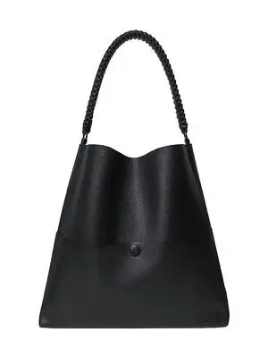 Callista Slim M Stitch 23 Leather Tote - Black
