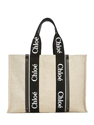 Chloé Chloe Woody Large Tote Black/blue