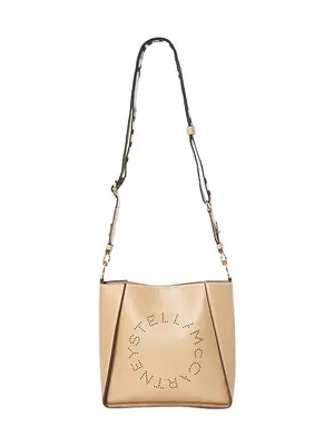 Stella McCartney Stella McCartney Logo Crossbody Bag Sand/gold