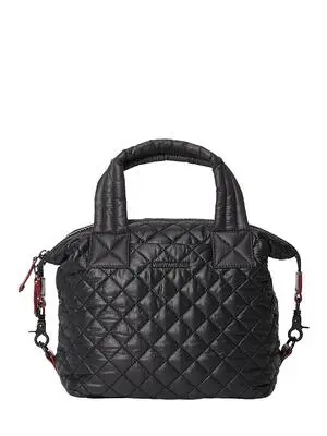 Mz Wallace Small Quilted Nylon Sutton Deluxe Bag Black/black