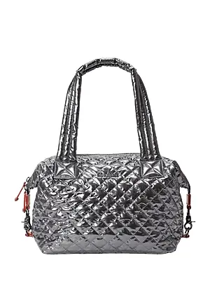 Mz Wallace Mz Wallace Medium Sutton Deluxe Crossbody Anthracite Metallic/gunmetal