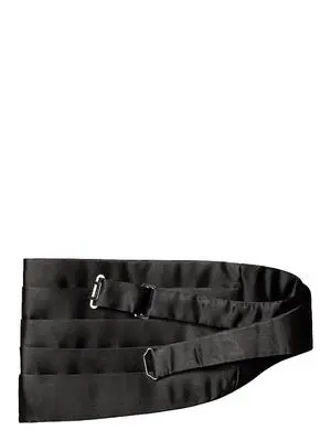 Eton Solid Silk Cummerbund - Black