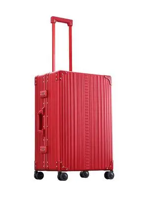 ALEON 26-inch Traveler Aluminum Spinner Suitcase - Red