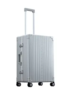 ALEON Aleon 26-inch Traveler Aluminum Spinner Suitcase Silver