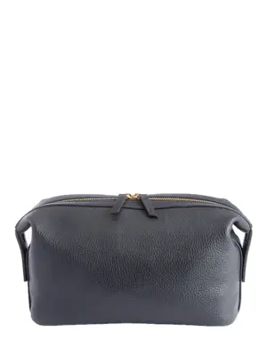 ROYCE NEW YORK Royce New York Executive Leather Toiletry Bag Black