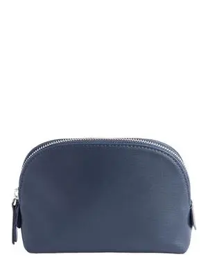 ROYCE NEW YORK Leather Cosmetics Case - Blue
