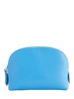 ROYCE NEW YORK Leather Cosmetics Case - Light Blue
