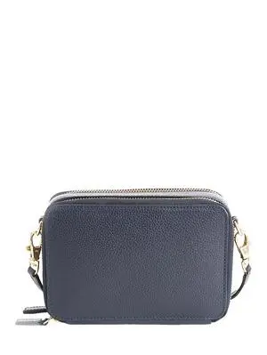 ROYCE NEW YORK Mini Leather Crossbody - Navy Blue