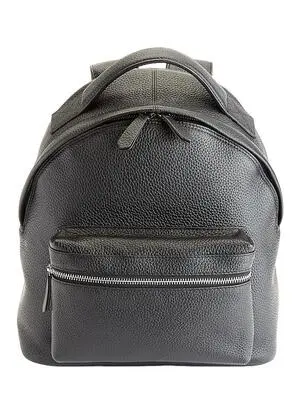ROYCE NEW YORK Compact Leather Travel Backpack - Black