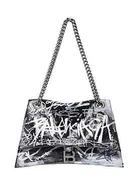 Balenciaga Balenciaga Crush Mini Chain Bag Graffiti Black/silver