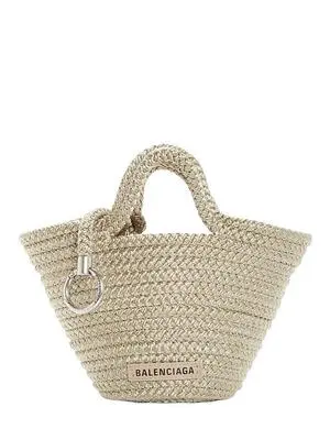 Balenciaga Ibiza Mini Basket With Strap Taupe