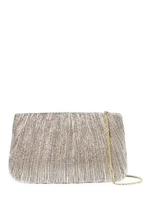 LOEFFLER RANDALL Brit Flat Pleated Pouch Clutch - Champagne/gold