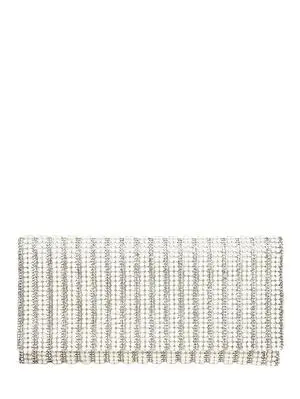 Aqua Small Beaded Clutch Exclusive - White