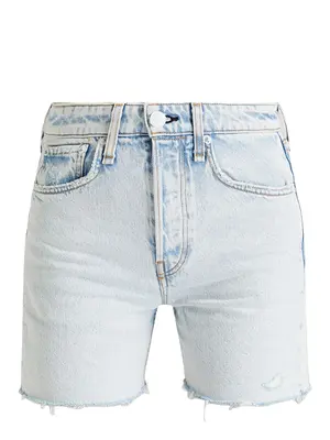 Rag & Bone Maya Distressed Denim Shorts - Light Denim