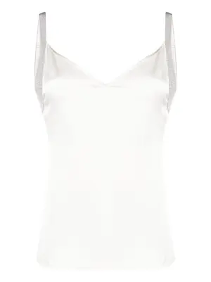Fabiana Filippi Metallic-trim Camisole - Neutrals