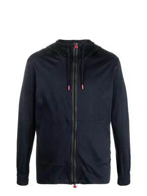 Kiton Umbi Hooded Zip Hoodie - Blue