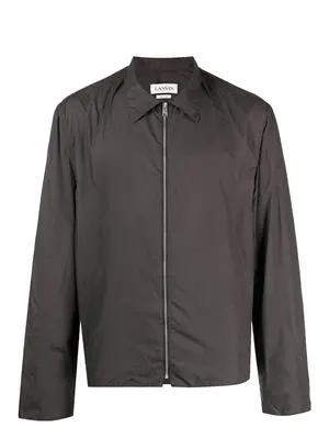 LANVIN Lightweight Zip-up Shirt - Grey