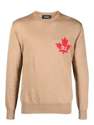 Dsquared2 Fine-knit Crew-neck Jumper - Neutrals