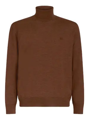 Etro Roll-neck Virgin Wool Jumper - Brown