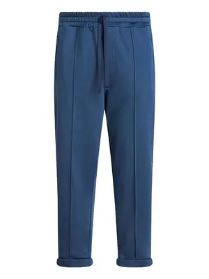 Etro Logo-embroidered Jersey Trousers - Blue