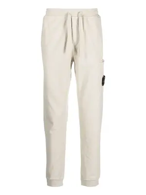 Stone Island Compass-patch Cotton Track Pants - Neutrals