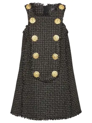 BALMAIN Balmain 10-Buttons Swing Tweed Dress